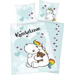 PUMMELEINHORN Kinderbettw&auml;sche &raquo;&laquo; 2 Stk. bunt Renforc&eacute;, Obermaterial: 100% Baumwolle B/L: 135cm x 200cm, 1 Stk., 1 Stk., Renforc&eacute;, B/L: 80cm x 80cm, 2 Stk.