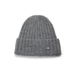 Pearlwood Unisex Pearlwood Strickm&uuml;tze &raquo;JANNE&laquo; in breiten Rippen gestrickt, breiter Umschlag, w&auml;rmend, Wollanteil grau Einheitsgr&ouml;&szlig;e