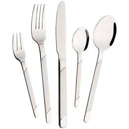 Mulex Besteck-Set &raquo;Houston&laquo; teilsatiniert silber Edelstahl 18/10 60 Stk.
