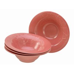 Creatable Pastateller &raquo;Gourmet, Pastateller 27 cm, 4-tlg&laquo; Teller Set, Hochwertiges Design, Europ&auml;ische Qualit&auml;tsproduktion rot Porzellan 27cm