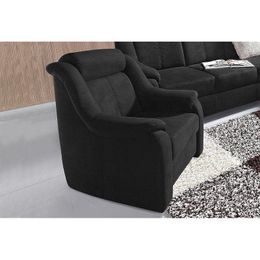 Sit & More sit&more Sessel &raquo;Basel&laquo; schwarz Luxus-Microfaser (aus 100% Polyester);NaturLEDER (echtes Rindsleder);SOFTLUX -Kunstleder;Altara Nubuck , die 
