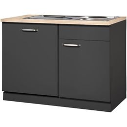 Wiho-K&uuml;chen wiho K&uuml;chen Sp&uuml;lenschrank &raquo;Michigan&laquo; grau B/H/T: 110cm x 85cm x 60cm, T&uuml;ren: 1 Stk.