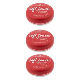 Essence Damen Rouge &raquo;soft touch mousse blush&laquo; Ebenm&auml;&szlig;iger und matter Look, zartes Puder-Finish, variable Deckkraft. rot 15 g