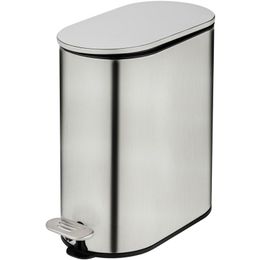 Wenko Kosmetikeimer &raquo;Collungo&laquo; 1 Beh&auml;lter mit Easy-Close-Mechanik f&uuml;rs Bad, Inneneimer: 5 L Edelstahl B/H/T: 14cm x 28,5cm x 29,5cm, 5 l