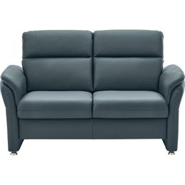 Die PlanBar 2-Sitzer &raquo;PN-EM16031, Breite 158 cm&laquo; Echtleder mit Federkernpolsterung, wahlweise mit Armteilverstellung grau B/H/T: 158cm x 96cm x 92cm, 