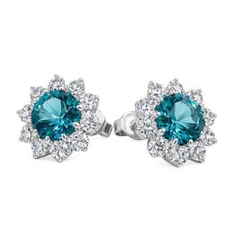 Firetti Damen Paar Ohrstecker &raquo;Schmuck Geschenk Silber 925 Ohrschmuck Ohrringe Blume&laquo; mit Zirkonia (synth.) 14mm, Silber 925 (Sterlingsilber)