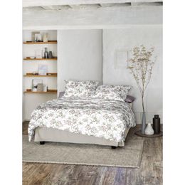 Irisette Bettw&auml;sche &raquo;Tokio 8537&laquo; 2 Stk. seidiger Glanz wei&szlig; Mako-Satin, Obermaterial: 100% Baumwolle B/L: 155cm x 220cm, 1 Stk., 1 Stk., Mako-Satin, B/L: 80cm 