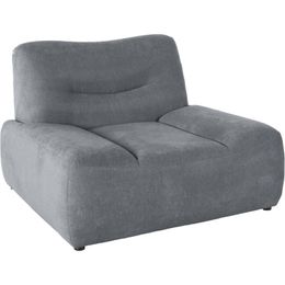 DOMO collection Sessel &raquo;Cesena modern, elegante flache Armlehnen, komfortabel&laquo; grau Chenille-Optik, B/H/T: 122cm x 81cm x 109cm