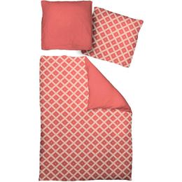 Adam Bettw&auml;sche &raquo;Maroccan Shiraz light&laquo; 2 Stk. aus 100 % Bio-Baumwolle, 2 teilig - Bettw&auml;sche Set rot Renforc&eacute;, Obermaterial: 100% Baumwolle B/L: 155cm x 