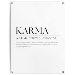 Reinders Poster &raquo;Karma&laquo; Outdoor f&uuml;r Garten oder Balkon schwarz Leinwand B/H/T: 60cm x 80cm x 0,1cm