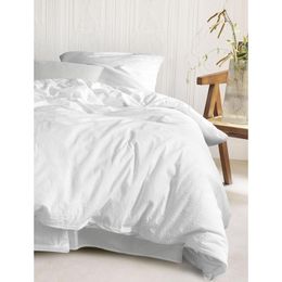 Irisette Bettw&auml;sche &raquo;Oslo 8787&laquo; 2 super soft, k&uuml;hlend und atmungsaktiv, pflegeleicht und b&uuml;gelfrei wei&szlig; Seersucker, Obermaterial: 100% Baumwolle B/L: 135cm x 