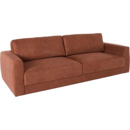 OTTO home 2,5-Sitzer &raquo;Hobro&laquo; in 3 Bezugsqualit&auml;ten in vielen Farben braun Luxus-Microfaser Lederoptik (100% Polyester);Struktur grob (100% Polyester);