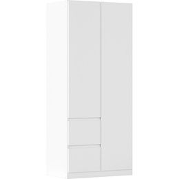 Rauch Dreht&uuml;renschrank &raquo;Mehrzweckschrank Aktenschrank Mietswohnung Garderobe MAINZ 91cm breit&laquo; 3 verschiedene Ausstattungen BASIC/CLASSIC/PREMIUM (