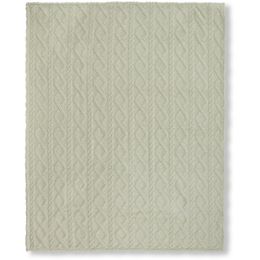 Descanso Plaid &raquo;Jacquard teddy&laquo; Weich, Kuscheldecke, Wohndecke, Teddy, Jacquard, in 2 Gr&ouml;&szlig;en gr&uuml;n Polyester B/L: 150cm x 200cm