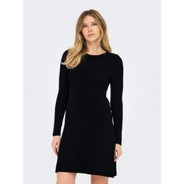 Only Damen Only Midikleid &raquo;ONLMILA SL BUTTON O-NECK DRESS EX KNT&laquo; Sommerkleid schwarz S (36), N-Gr