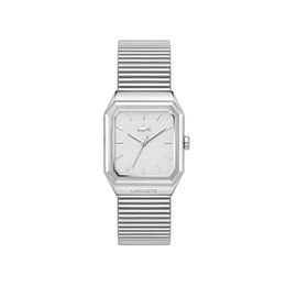 Lacoste Unisex Quarzuhr &raquo;RENE&laquo; Armbanduhr, Damenuhr, Herrenuhr, Edelstahlarmband, analog silber Einheitsgr&ouml;&szlig;e