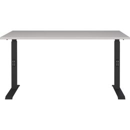 Germania Schreibtisch &raquo;Lemont&laquo; Mechanisch h&ouml;henverstellbarer Schreibtisch braun B/H/T: 140cm x 68cm x 80cm