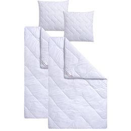 f.a.n. fan Microfaserbettdecke + Microfaserkissen &raquo;Climacontrol II&laquo; optimierte Klimafunktion durch L&uuml;ftungsband wei&szlig; Bezug: 100% Polyester. F&uuml;llung: 100% 