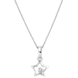 Firetti Damen Kette mit Anh&auml;nger &raquo;Schmuck Geschenk Silber 925 Halsschmuck Halskette Panzerkette Stern&laquo; mit Zirkonia (synth.) silber Silber 925 (