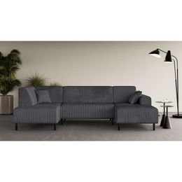 OTTO home Wohnlandschaft &raquo;ARROS U-Form mit Wellenunterfederung, Ma&szlig;e B/T/H: 300/163/81 cm&laquo; incl. Zierkissen, mit Recamiere links/rechts bestellbar, 