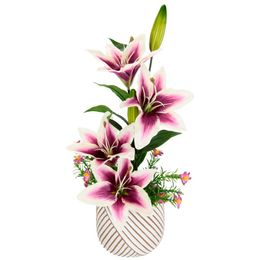 OTTO home Kunstpflanze Arrangement im Topf rosa Polyester B/H/L: 20cm x 44cm x 18cm, 1 Stk.