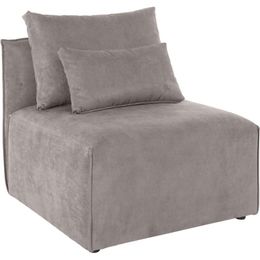 OTTO home Sessel &raquo;N&ouml;re&laquo; Modul - zum Zusammenstellen; in vielen Bezugsqualit&auml;ten und Farben grau Samtoptik (100% Polyester);Struktur (100% 