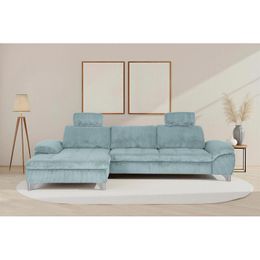Die PlanBar Ecksofa &raquo;Recamiere MP-IN14007 L-Form, Breite 318 cm&laquo; wahlweise mit Schlaffunktion und verstellbaren Kopfst&uuml;tzen 100% Polyester B/H/T: 
