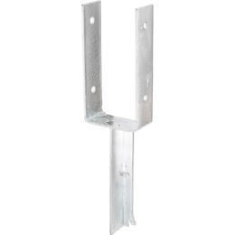 Alberts U-Pfostentr&auml;ger Set, 3 Stk. tlg. feuerverzinkt, lichte Breite 101 mm, L&auml;nge Betonanker 200 mm grau Stahl B/H/T: 10,1cm x 20cm x 5cm