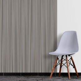 queence Fototapete &raquo;Paneele in Holzoptik&laquo; 3D-Optik Holz bedruckt clean gestreift seidenmatt glatt Wandpaneele, selbstklebend, Tapete, Sticker, 