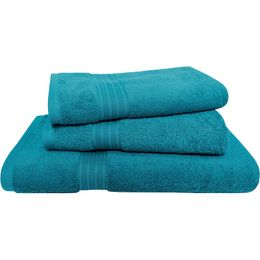 Dyckhoff Handtuch Set &raquo;Siena&laquo; Set 3 Stk. Frottier mit Bord&uuml;re; 2 Handt&uuml;cher (50x100cm), 1 Duschtuch (70x140cm) gr&uuml;n Frottier, Obermaterial: 100% Baumwolle 3 