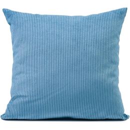 G&ouml;zze Dekokissen &raquo;Capri Cord&laquo; blau Polyester B/L: 60cm x 60cm, 1 Stk.