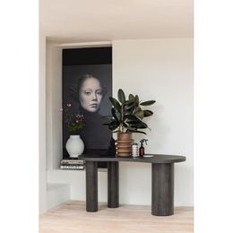 Woood Schreibtisch &raquo;Maan aus MDF mit 3D-Papierbelag, organische Form 150x70x75 cm&laquo; Tragkraft 100 kg, einfach zu montieren, sichtbare Maserung B/H/T: 