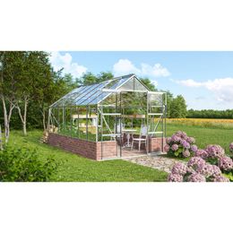 Vitavia Gew&auml;chshaus &raquo;Cassandra 11500&laquo; Alu-Profile, 3 mm Sicherheitsglas silber B/H/T: 257cm x 248,9cm x 447,5cm