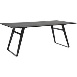 Musterring Esstisch &raquo;JustB! SP100&laquo; Massivholzplatte in Eiche schwarz, B&uuml;gelgestell schwarz, drei Gr&ouml;&szlig;en schwarz B/H/T: 200cm x 76cm x 100cm, ohne Auszug, ohne 