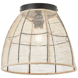 Brilliant Deckenleuchte &raquo;Tanah&laquo; E27 1 Stk. 32cm schwarz/natur schwarz 1, &Oslash; 32cm H: 26,9cm, 1 Stk.
