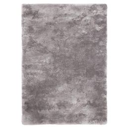 Kayoom Hochflor-Teppich &raquo;Dolphin 500&laquo; rechteckig 35 mm H&ouml;he Hochflor, Modernes Muster, Uni, Fu&szlig;bodenheizungsgeeignet, Wohnzimmer grau Polyester B : 60cm 1 