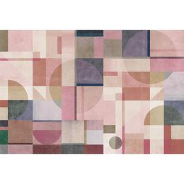 Livingwalls living walls Fototapete &raquo;Walls by Patel Piazza&laquo; glatt Vlies, Wand rosa Vlies B/L: 4m x 2,7m