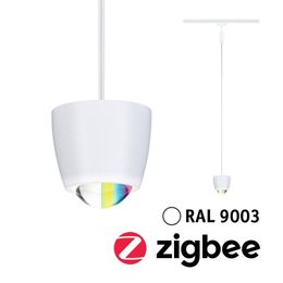 Paulmann Schienensystem-Leuchten &raquo;Tyros 200lm 4,5W RGBW+ dimmbar 230V&laquo; LED-Modul 1 Stk. Tageslichtwei&szlig; Smart Home wei&szlig; &Oslash; 10cm H: 10,3cm, 1 Stk.