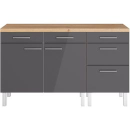 Optifit Pantryk&uuml;che &raquo;Lilly&laquo; Breite 150 cm schwarz B/H/T: 150cm x 90cm x 60cm