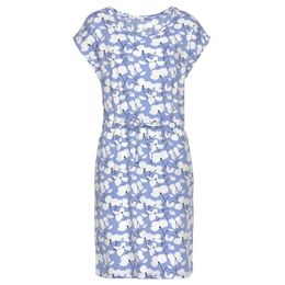 Beach Time Jerseykleid in blau-creme-bedruckt | Gr.: 36