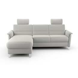 Sit & More sit&more Ecksofa &raquo;Palmera L-Form, B: 244 cm&laquo; optional Schlaffunktion & Bettkasten, Federkern silber 100% Polyester B/H/T: 244cm x 89cm x 163cm, 