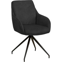 OMG Design Esszimmerstuhl &raquo;Tijn&laquo; (Set) 1 Stk.Drehstuhl, Armlehnenstuhl, pflegeleicht grau Stoff B/H/T: 57cm x 87cm x 66cm, 1 Stk., Stoff uni