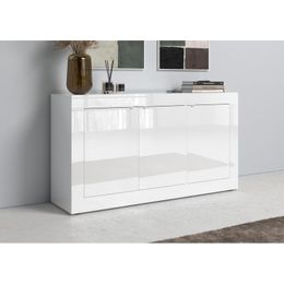 Home Affaire Sideboard &raquo;Basic Breite 160 cm, Kommode 3 T&uuml;ren, Anrichte,&laquo; Metallgriff, moderne Rahmenoptik, viel Stauraum, Farbauswahl wei&szlig; B/H/T: 