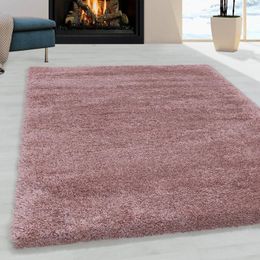 Ayyildiz Teppiche Hochflor-Teppich &raquo;FLUFFY 3500, auch als L&auml;ufer und in Rund&laquo; rechteckig 50 mm H&ouml;he Langflor, Shaggy, uni, robust, Wohnzimmer rosa Polypropylen (PP) B :