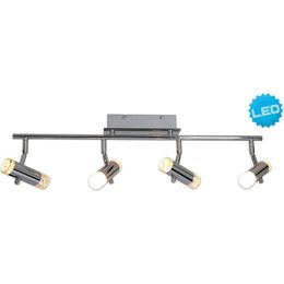 N&auml;ve n&auml;ve LED Deckenleuchte &raquo;"Garda"&laquo; 1 Stk. Warmwei&szlig; Spots verstellbar silber 4, H: 18,5cm, 1 Stk.