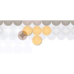 ARCHITECTS PAPER Fototapete &raquo;Atelier 47 Circle Pattern 3&laquo; Mit Punkten glatt Vlies, Wand, Schr&auml;ge, Decke gelb Vlies B/L: 6m x 2,7m