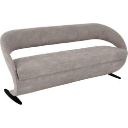 K+w Komfort & Wohnen K+W Komfort & Wohnen Essbank &raquo;Wave, Polsterbank&laquo; in geschwungener Optik mit Metallkufe in schwarz Struktur grau 785: Microfaser, 100% Polyester B/H/T: