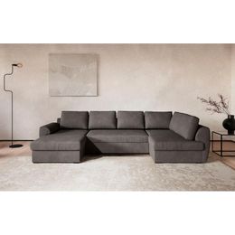 COTTA Wohnlandschaft &raquo;Drift U-Form&laquo; optional auch mit Schlaffunktion, Wellenunterfederung grau 96% POLYESTER (PES) 4% POLYAMID(PA) B/H/T: 327cm x 86cm