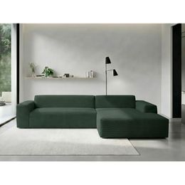 WERK2 Ecksofa &raquo;Zeus-XL, B/T: 311/210 cm, Mega-Sofa mit gro&szlig;er Sitztiefe, modern&laquo; Curvy Trend Garnitur mit urbaner Optik, bequem, Big-Sofa, L-Form gr&uuml;n