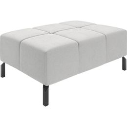 Home Affaire Hockerbank &raquo;Ancona New&laquo; passend zum Ecksofa, auch in Easy care-Bezug + Cord silber 100% Polyester B/H/T: 107cm x 43cm x 71cm, Luxus-